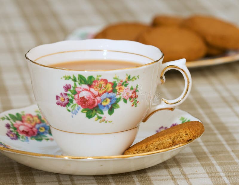Tea and biscuits stock image. Image of shop, england, cookie - 7528155