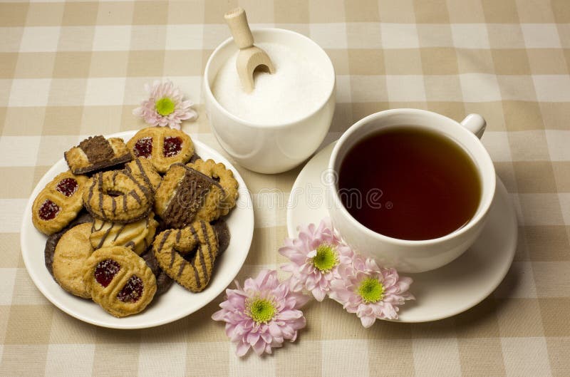 Tea and biscuits stock photo. Image of decorated, occasion - 8027034