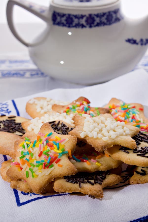 Tea Biscuits - Biscotti Da Te Stock Photo - Image of beverage, junk ...