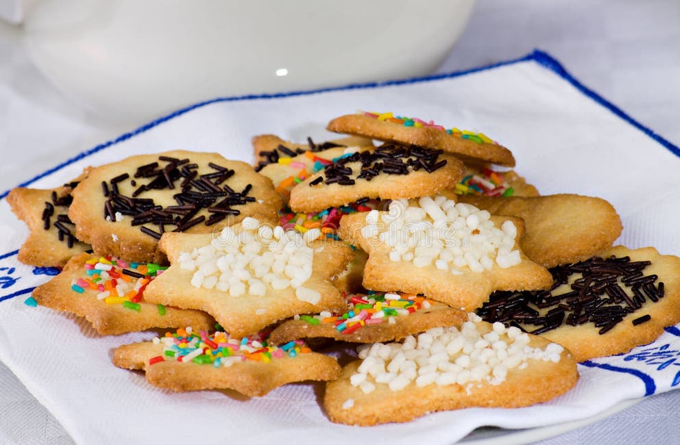 Tea Biscuits - Biscotti Da Te Stock Image - Image of cloth, english ...
