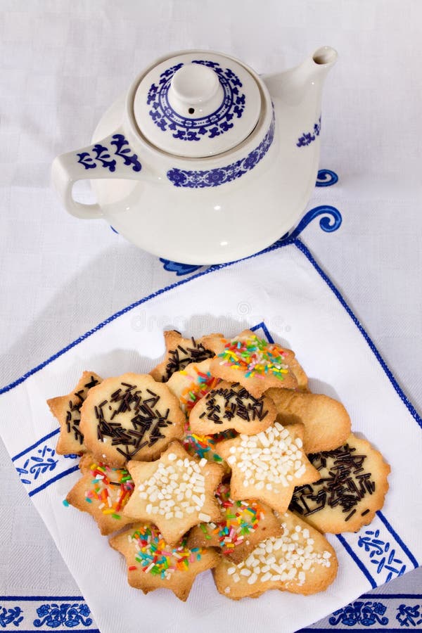 Tea Biscuits - Biscotti Da Te Stock Photo - Image of saucer, time: 22767496