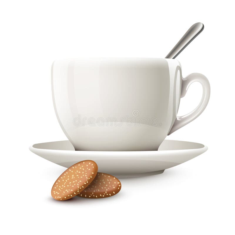 Tea and Biscuits. Vector Illustration Decorative Design Stock Vector ...