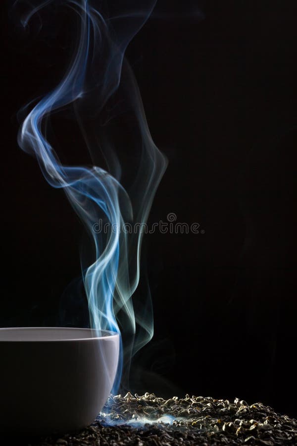 Tea and blue smoke stock photo. Image of freshness, elegance - 21589888