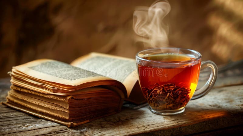 Tea and book for relax stock photo. Image of cosy, interior - 327490194