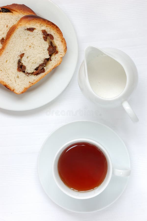 Tea and bread stock image. Image of morning, plate, gourmet - 11579091