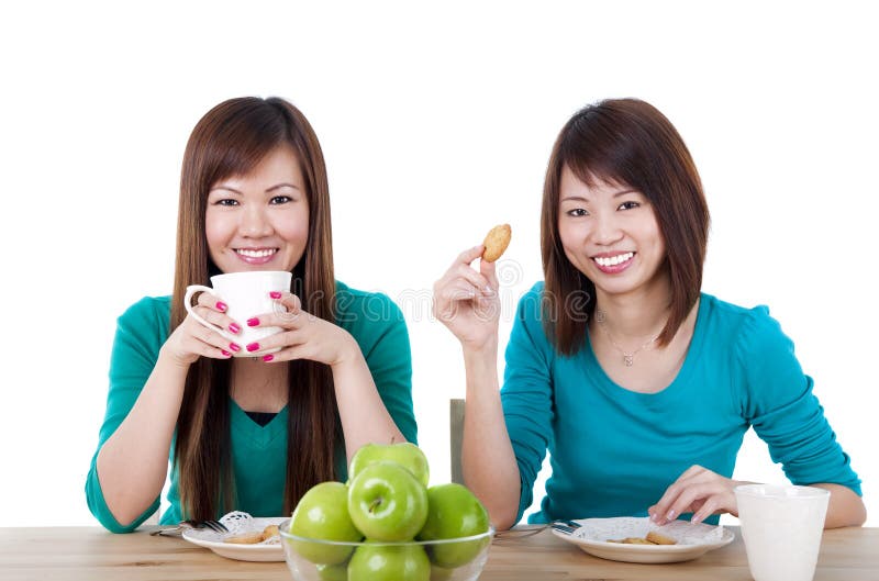 Tea Break stock photo. Image of female, biscuit, beautiful - 13741050