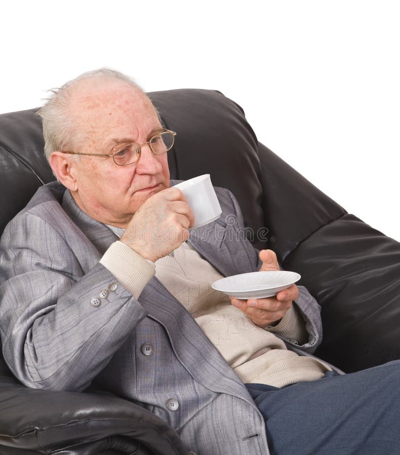 Tea break stock image. Image of grandfather, caucasian - 4414993