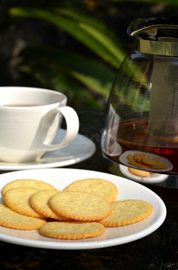 Tea break with biscuits stock image. Image of food, delicious - 21204295