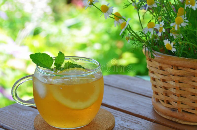 Tea break stock image. Image of iced, relax, herbal, terrace - 39524291