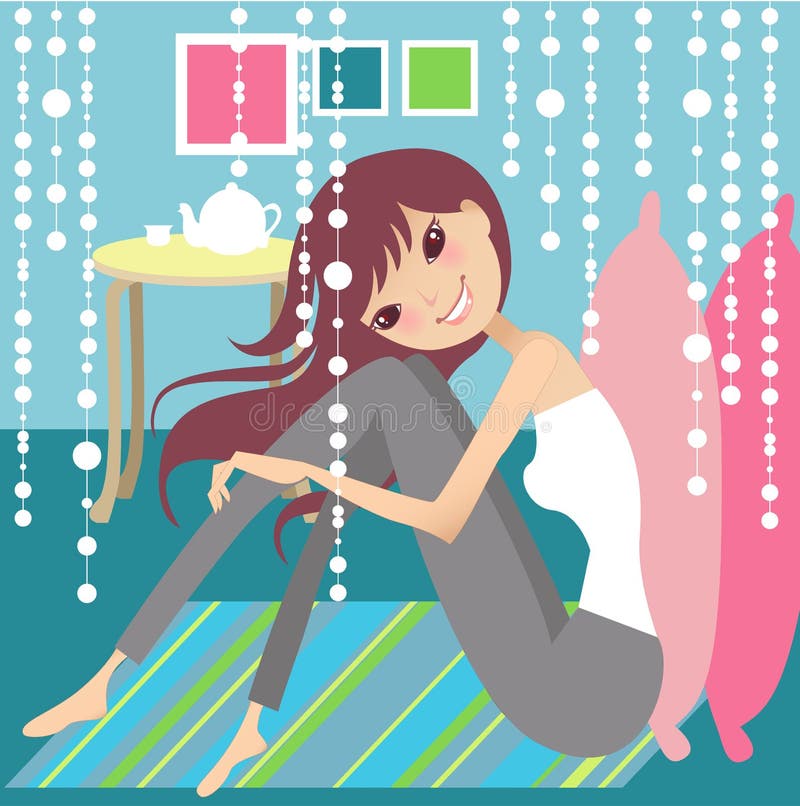 Tea break relax stock illustration. Illustration of outdoor - 3006391