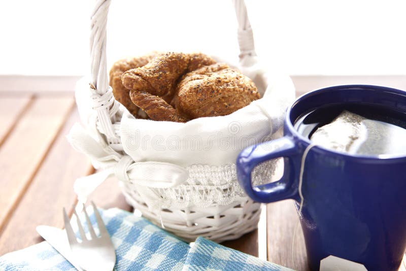 Tea breakfast stock image. Image of food, blue, freshness - 32612647