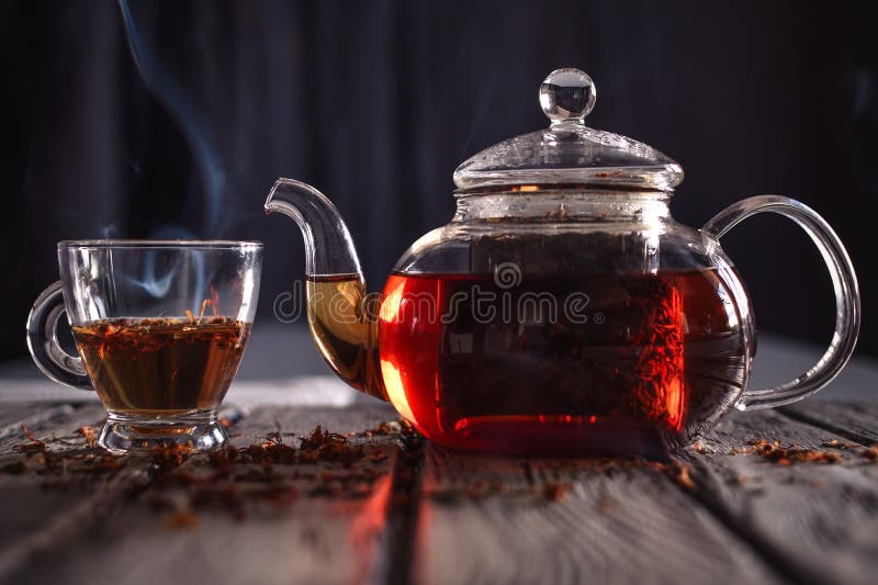 Hot healthy infusion. stock photo. Image of teapot, breakfast - 241153304