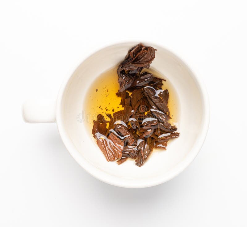 Tea Brewing Process in White Cup Isolated, Stages of Brewing Black Tea ...