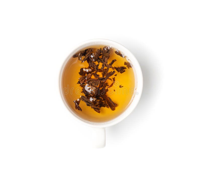 Tea Brewing Process in White Cup Isolated, Stages of Brewing Black Tea ...