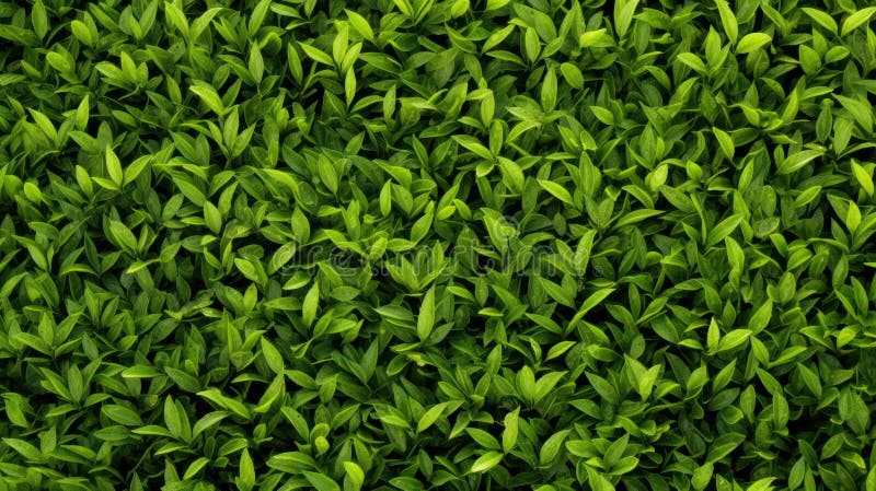 Tea Bushes, Texture of Top View and Close Up Stock Illustration ...