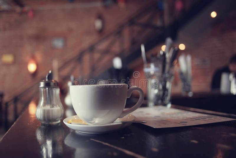 Tea in a cafe stock image. Image of brown, espresso, friends - 66184477