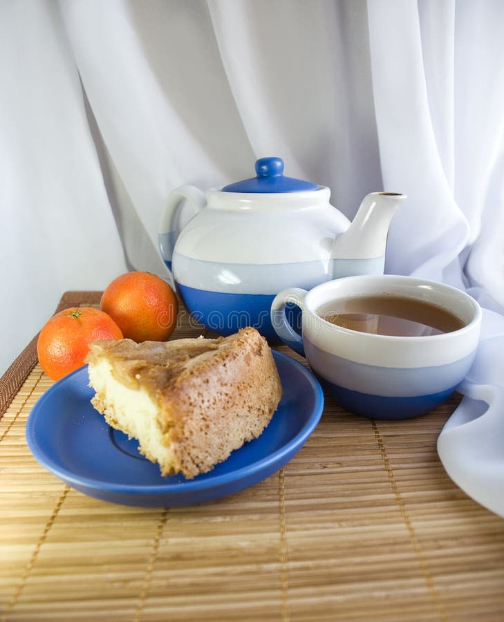 Tea and cake stock photo. Image of healthy, delicious - 18274360