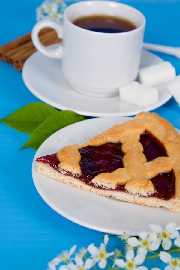 Tea and cake stock photo. Image of portion, refreshment - 25061554