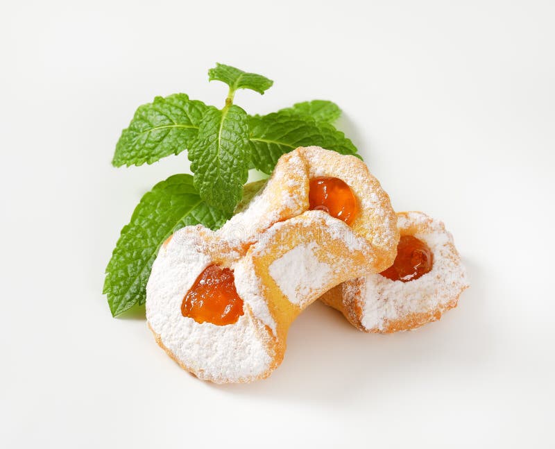 Tea cakes with jam filling stock image. Image of background - 91901551