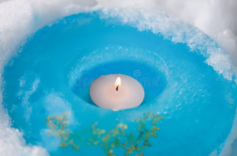 Tea Candle in the Candlestick Made from Ice Stock Photo - Image of ...