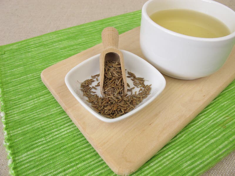 Tea with caraway seeds stock image. Image of carvi, fennel - 160809615