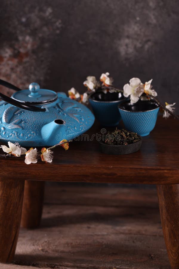 Tea Ceremony with Cast Teapot Stock Image - Image of background ...