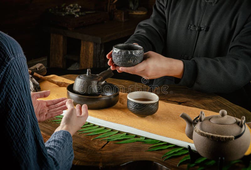 Tea Ceremony Hand Men and Women To Pour the Tea Stock Photo - Image of ...
