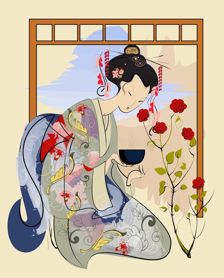 Tea ceremony stock illustration. Illustration of asia - 60288143