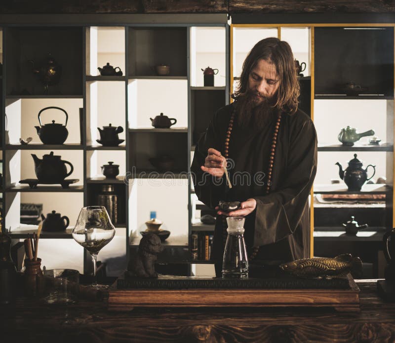Tea Ceremony is Performed by Tea Master Stock Image - Image of asia ...