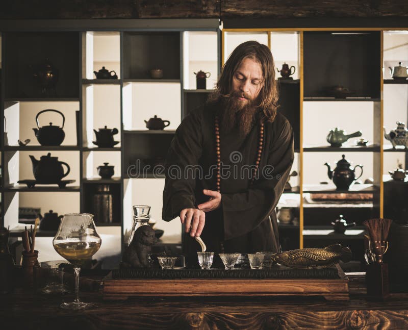 Tea Ceremony is Performed by Tea Master Stock Image - Image of ...