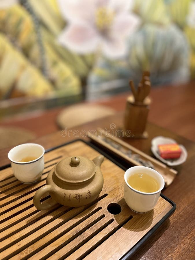 Tea Ceremony in a Quiet, Relaxing Tea House Stock Image - Image of ...