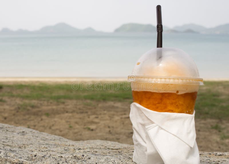 Tea Chill Scenic Beach Relax Drink Cup of Tea Concept Stock Image ...