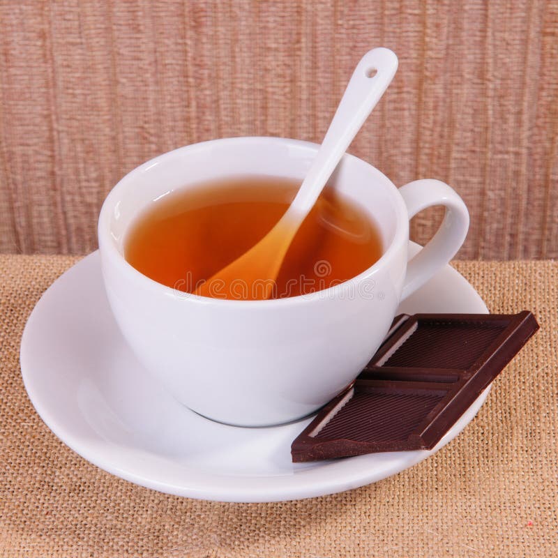 Tea and chocolate stock image. Image of food, diet, coffee - 31026599