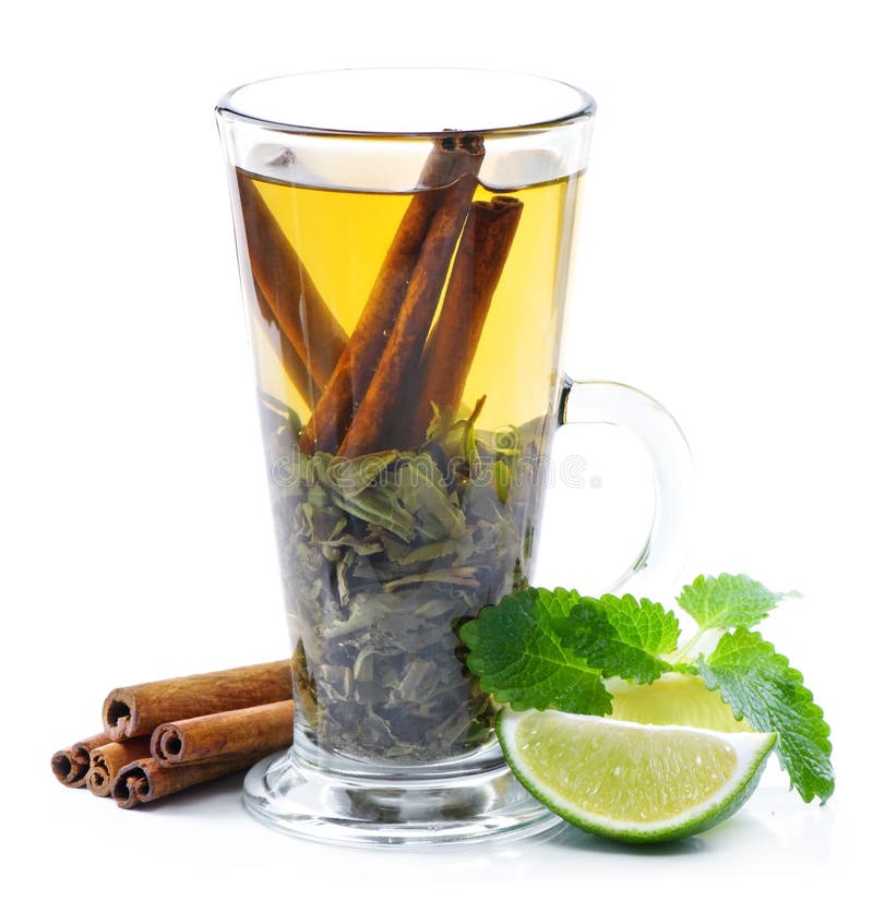 Tea, cinnamon and mint stock photo. Image of herb, gourmet - 51741878