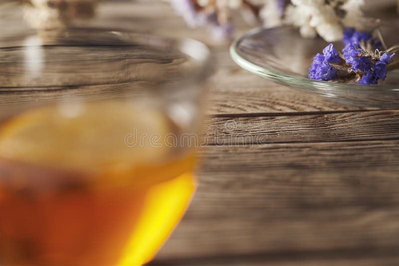 Tea on a Clean Table with Wildflowers Stock Image - Image of freshness ...