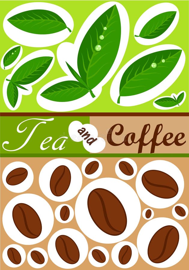 Tea and coffee background stock vector. Illustration of beverage - 17684183