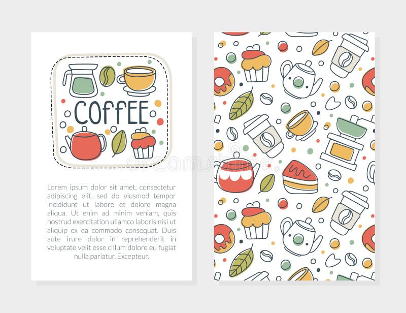 Tea and Coffee Bar Advertising Banner Vector Template Stock Vector ...