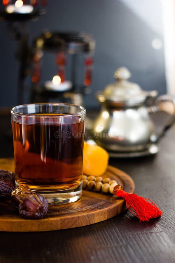 Tea or Coffee for Iftar on Ramadan Month Stock Image - Image of board ...