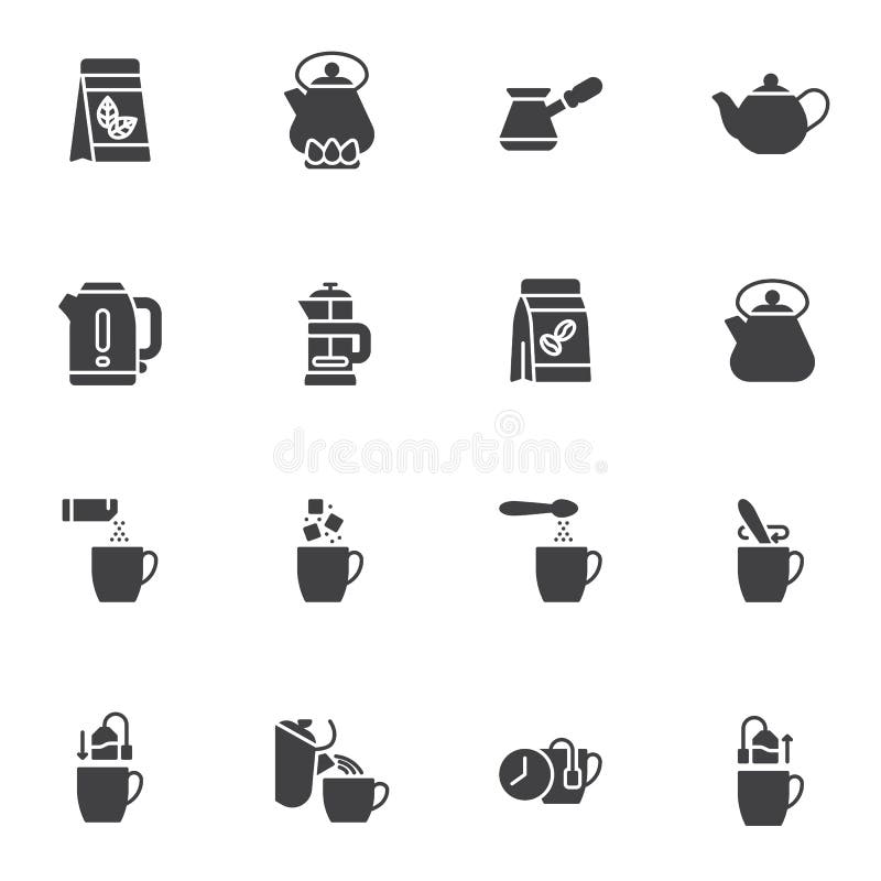 Making Tea Icons Stock Illustrations – 199 Making Tea Icons Stock ...