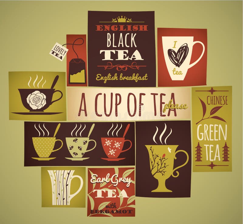 Tea collection. stock vector. Illustration of please - 50597313