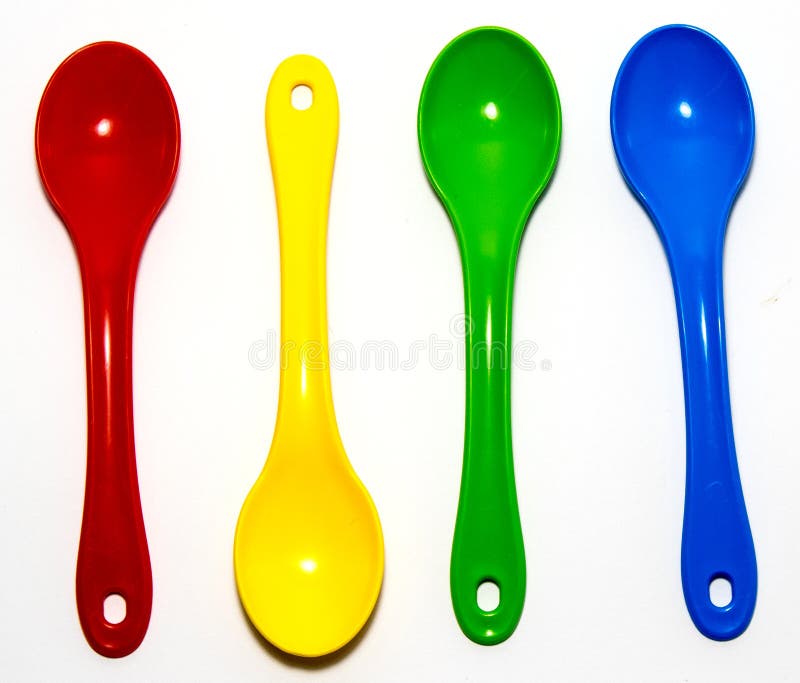 Tea Colored Spoons, Isolated Stock Photo - Image of empty, cutlery ...