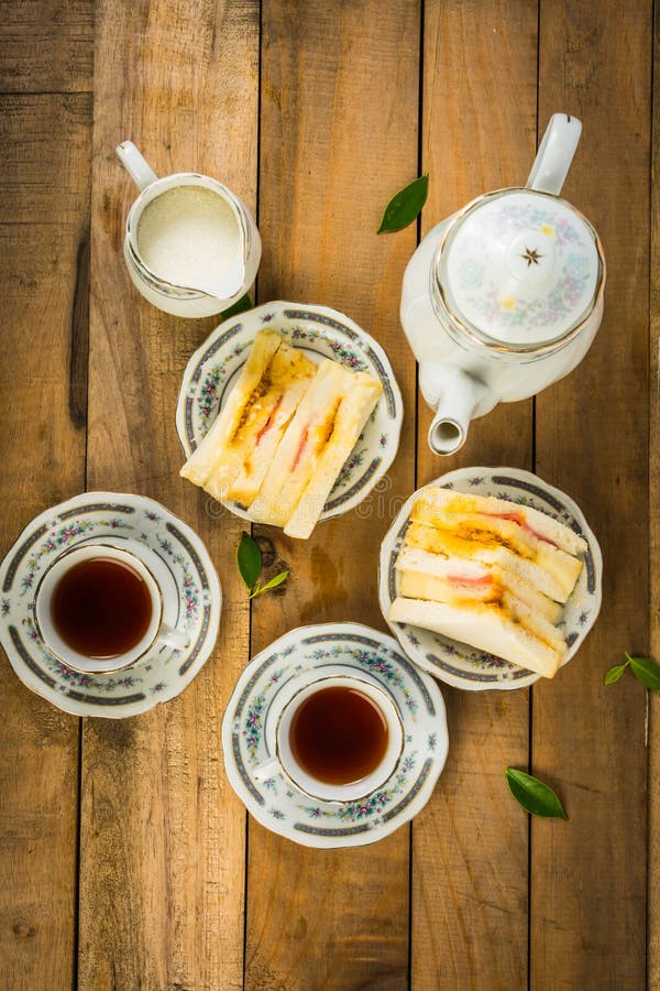 Tea Composition, Tea Set, Picture Style Vintage Stock Photo - Image of ...
