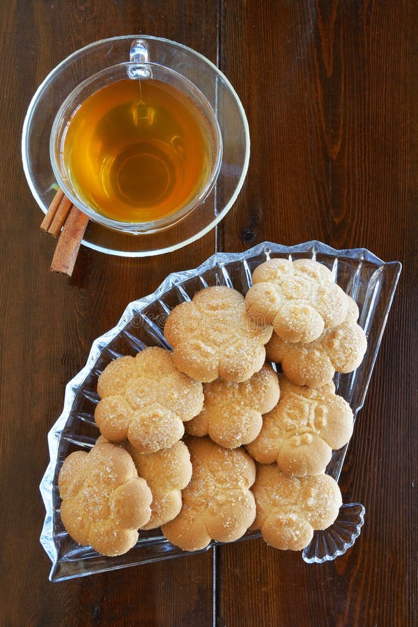 Tea with cookies stock photo. Image of sticks, shape - 38219438