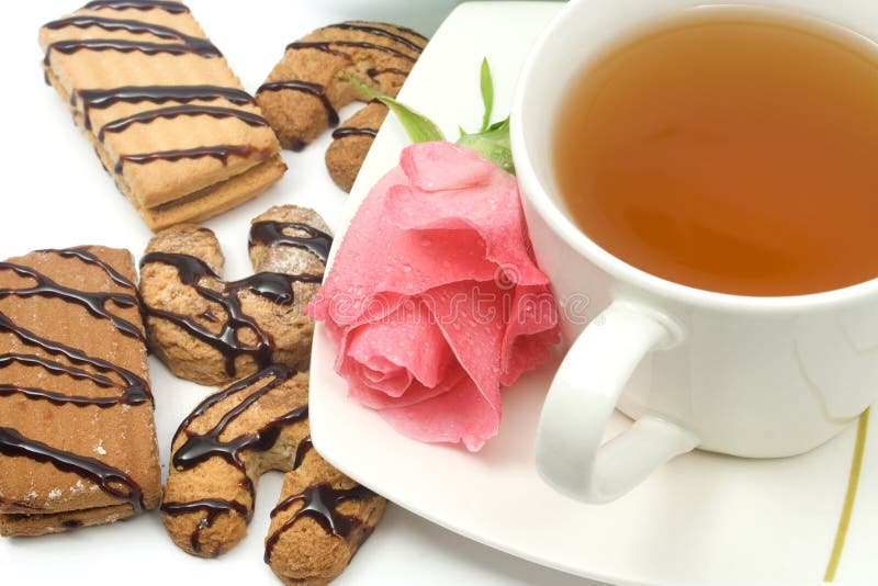 Tea and cookies stock image. Image of morning, drop, cookie - 5165305