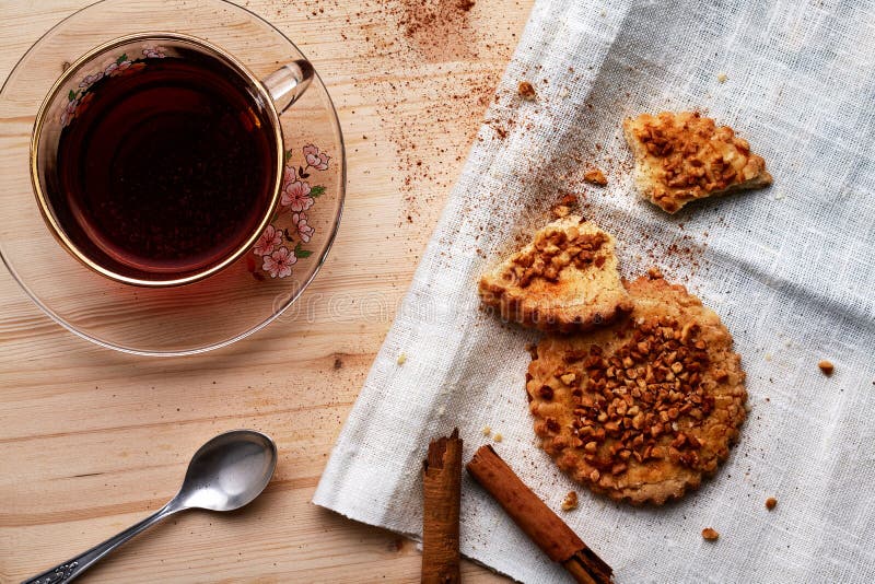 Tea and cookies stock photo. Image of cinnamon, traditional - 66145842