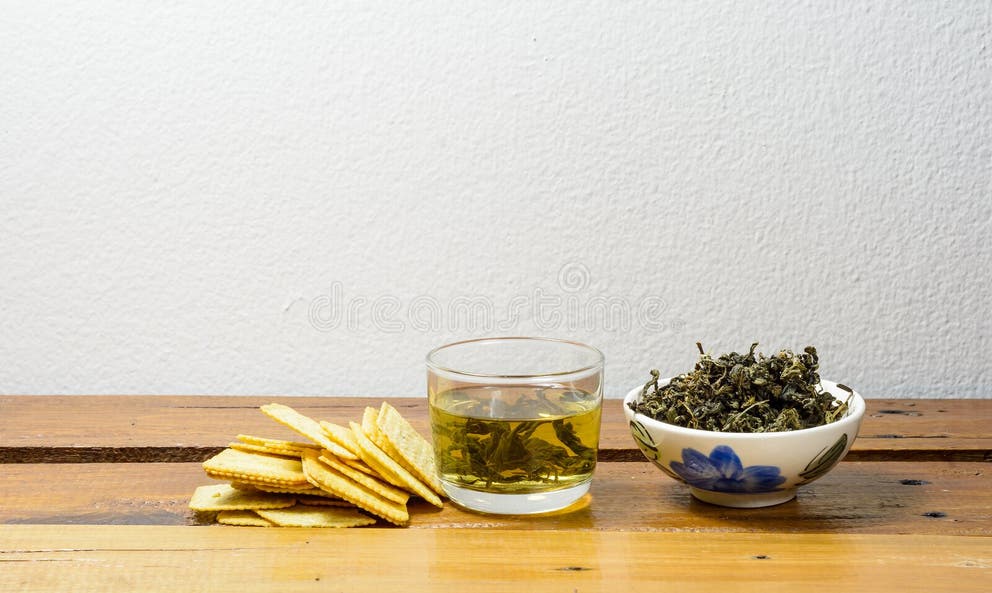 Tea and cracker stock image. Image of herb, boil, health - 77590459