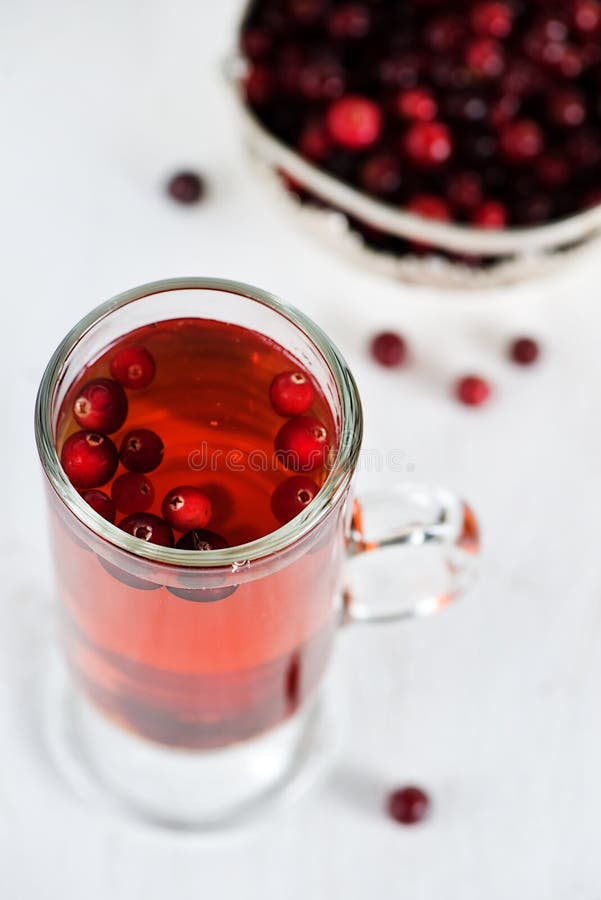 Tea with cranberry stock image. Image of dessert, indoor - 27475543