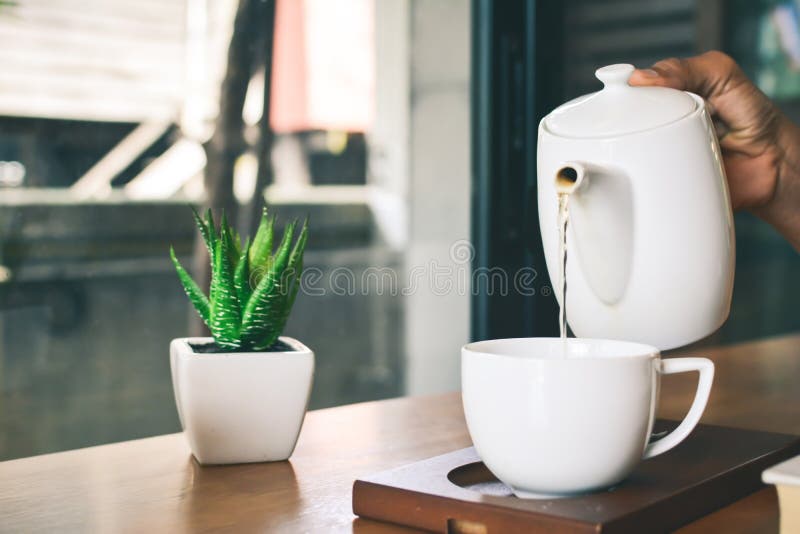 Tea Cup in Cafe Shop Time To Relax Stock Photo - Image of cafe, color ...