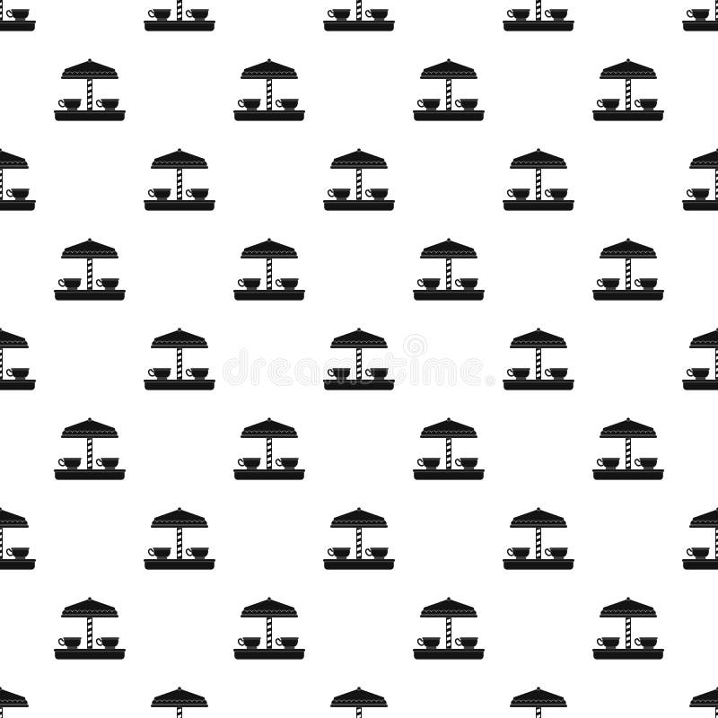 Tea Cup Carousel Pattern Seamless Vector Stock Vector - Illustration of ...