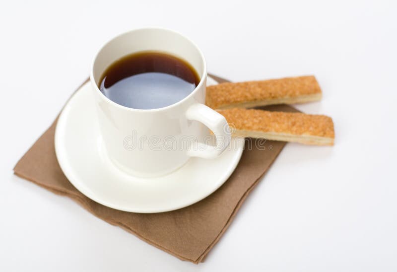Tea Cup with Cookies on the Plate Stock Photo - Image of aqua ...